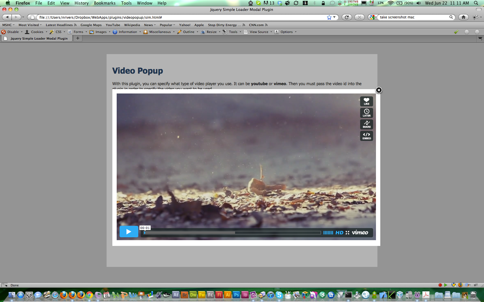 Youtube Vimeo Popup Plugin by wrwipeout | CodeCanyon